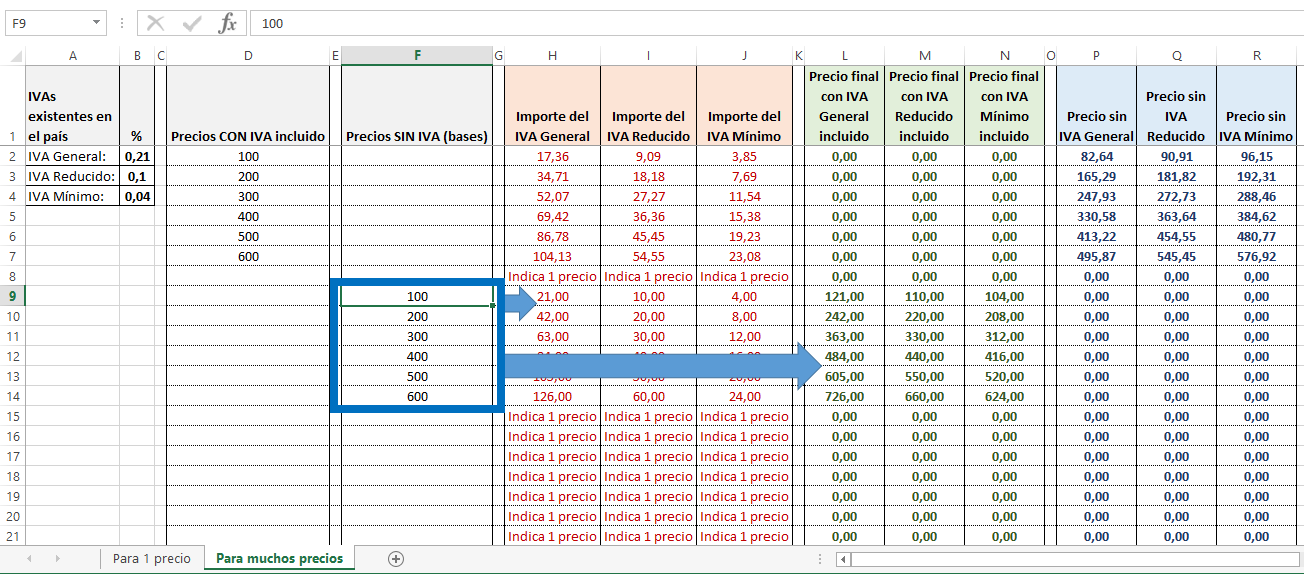 Calculadora de IVA en Excel [PLANTILLA Descargable] | BUSCARV