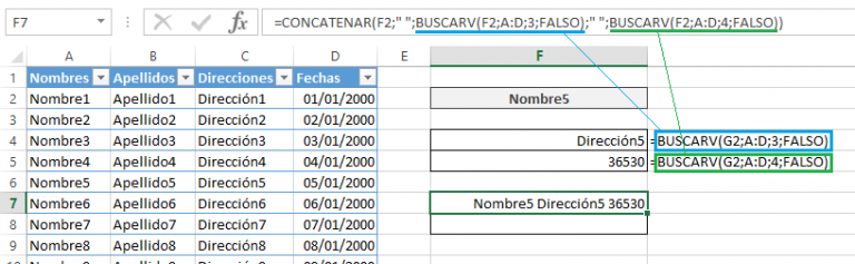 CONCATENAR en Excel: fácil y con ejemplos | BUSCARV